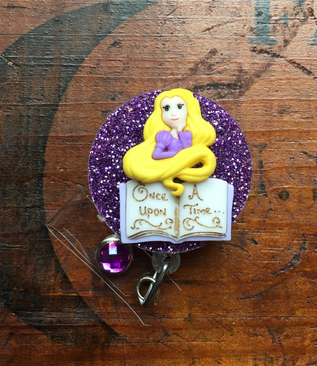 Tangled Rapunzel & Fairytale Book ID Badge Reel - Etsy