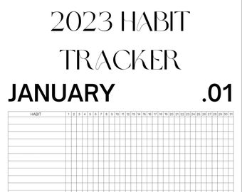 Habit Tracker / Printable Habit Tracker Sheet / Printable Digital ...