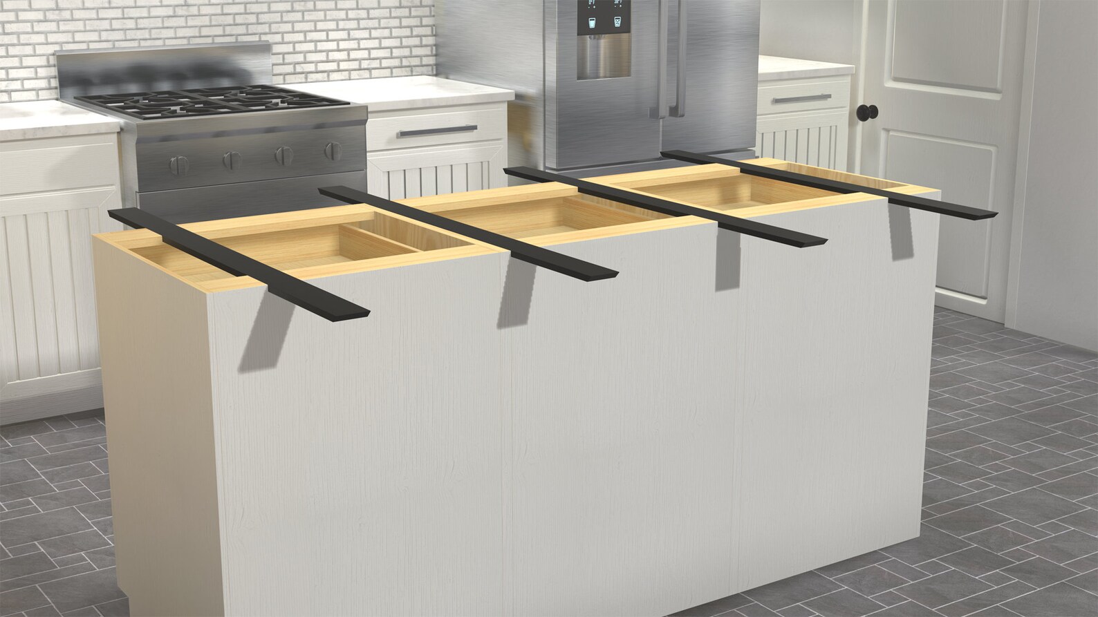 Double-sided Aluminum Countertop Support Bracket - Etsy