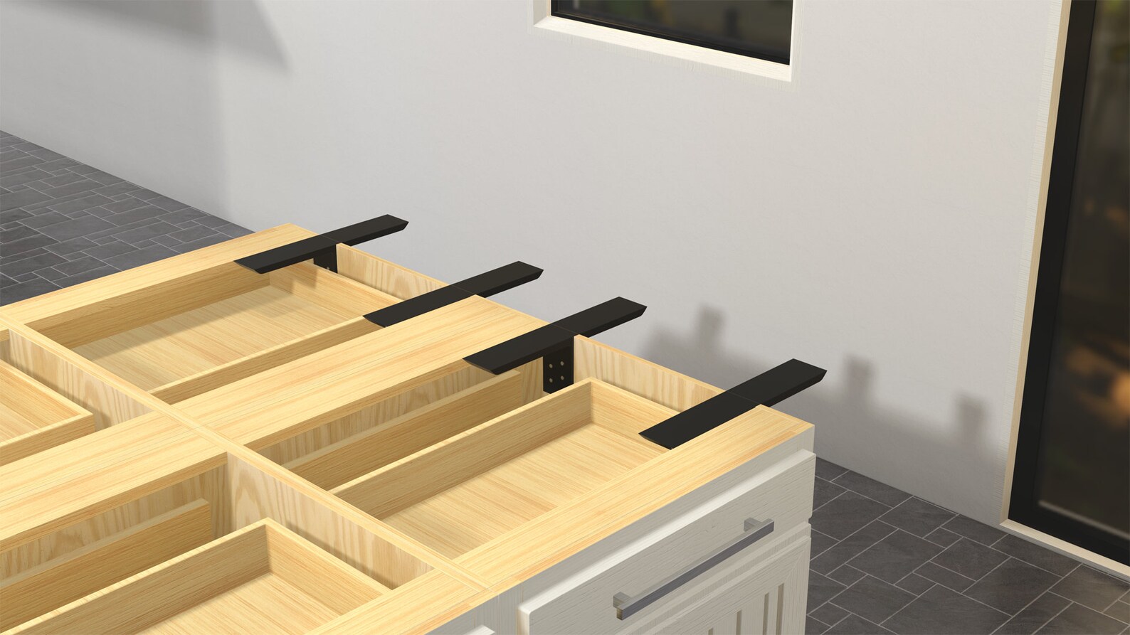 T Brace Countertop Support Bracket - Etsy España