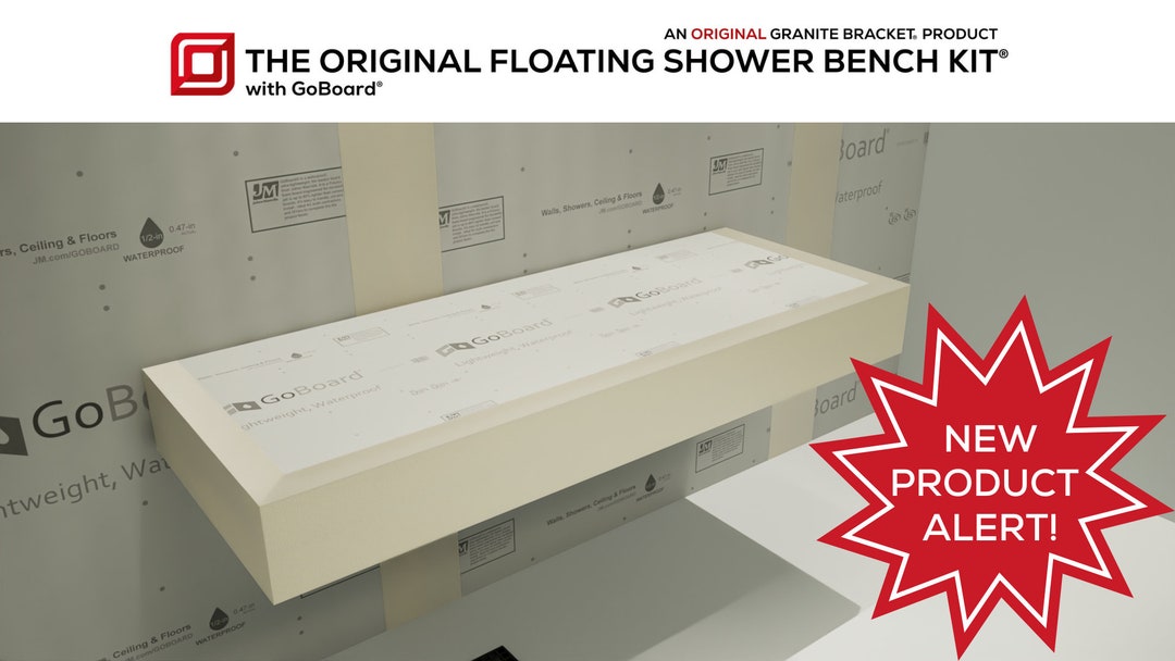 Floating Shower Bench Kit® With Goboard® - Original Shower Bench ...