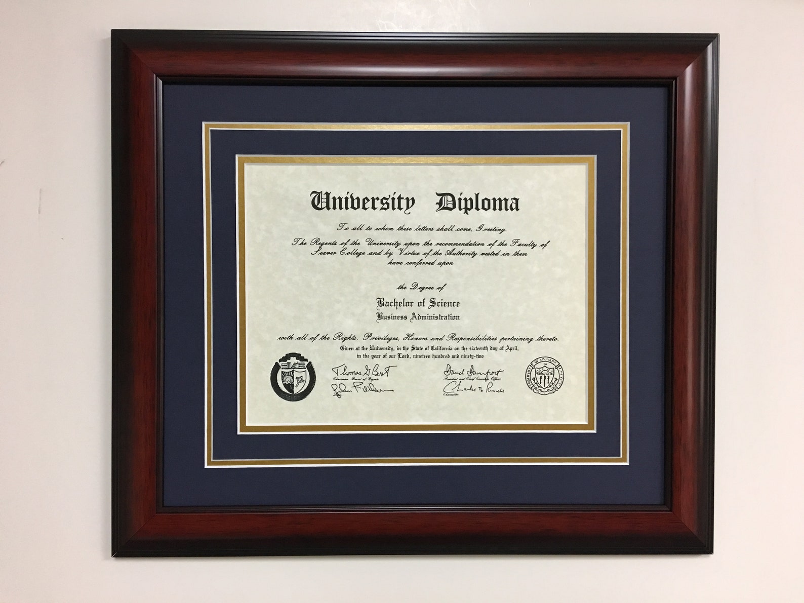 University Diploma Frame, College or High School Graduation Gift for ...