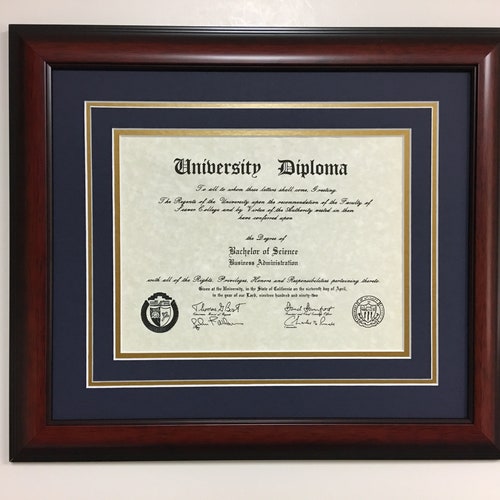 University Diploma Frame College or High School Graduation - Etsy