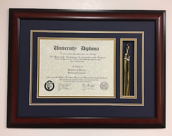 College Diploma Frame | Etsy