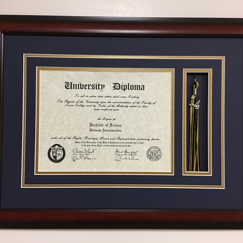 University Diploma Frame College or High School Graduation - Etsy