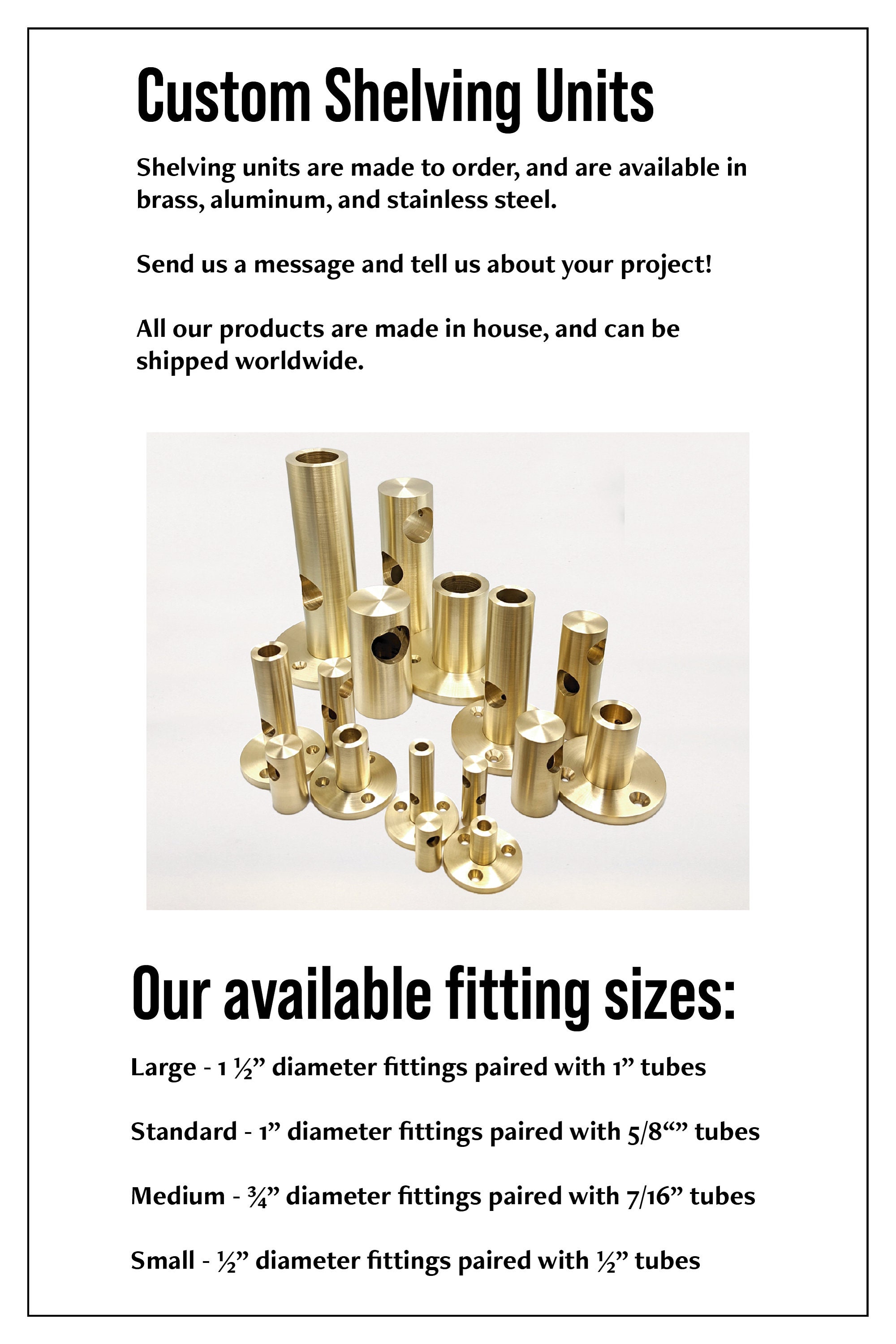 Brass Shelf Connector T Fitting Brass Shelf Fitting - Etsy Canada