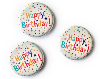 Birthday buttons | Etsy