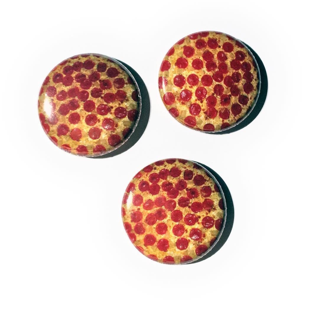 Pepperoni Pizza Buttons 1" - Etsy