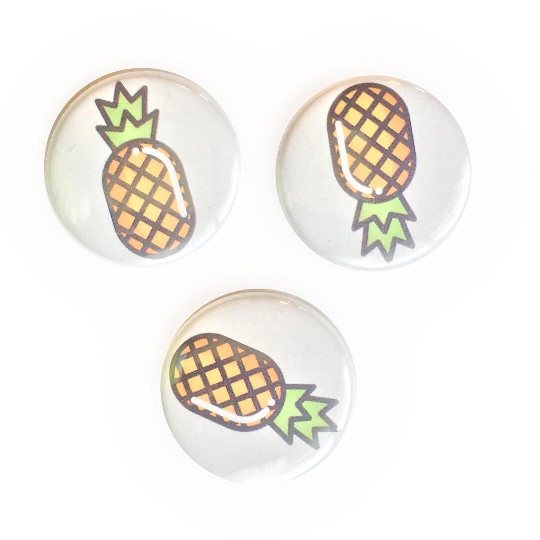Pineapple Buttons Pinbacks 1" - Etsy