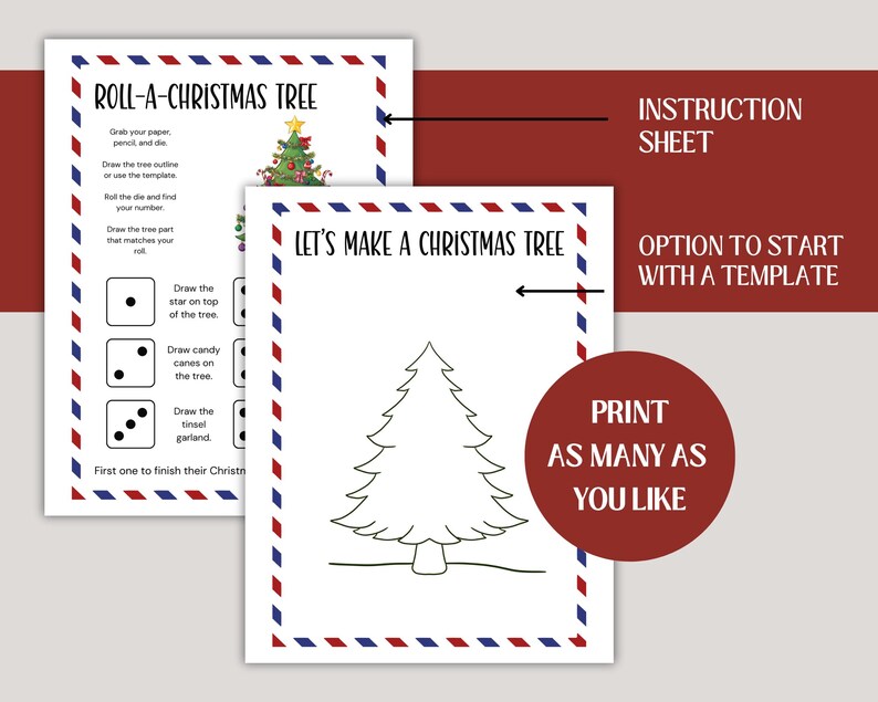 Roll-a-snowman Activity Bundle | Printable Christmas Dice Game | Fun ...