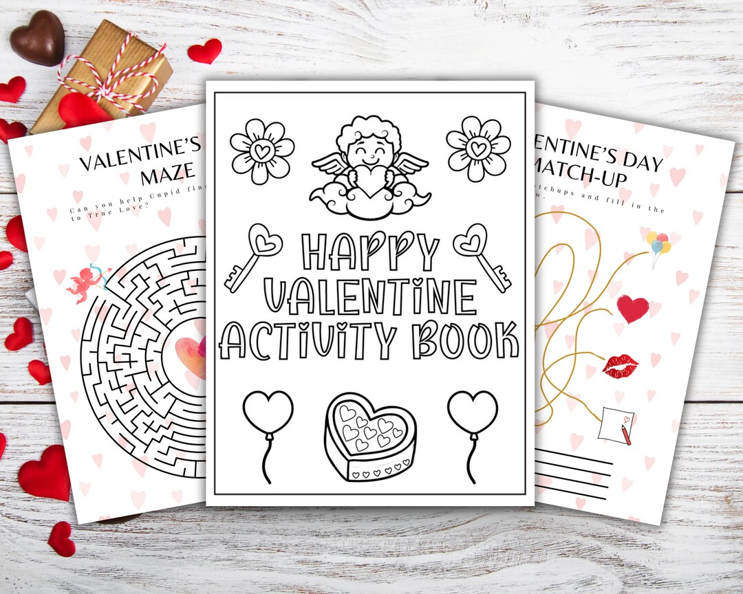 Printable Valentine’s Activity Bundle, Fun Puzzles and Coloring Pages ...