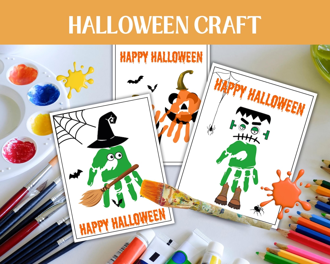 Halloween Handprint Craft | Fall Printable for Kids | Homeschool ...