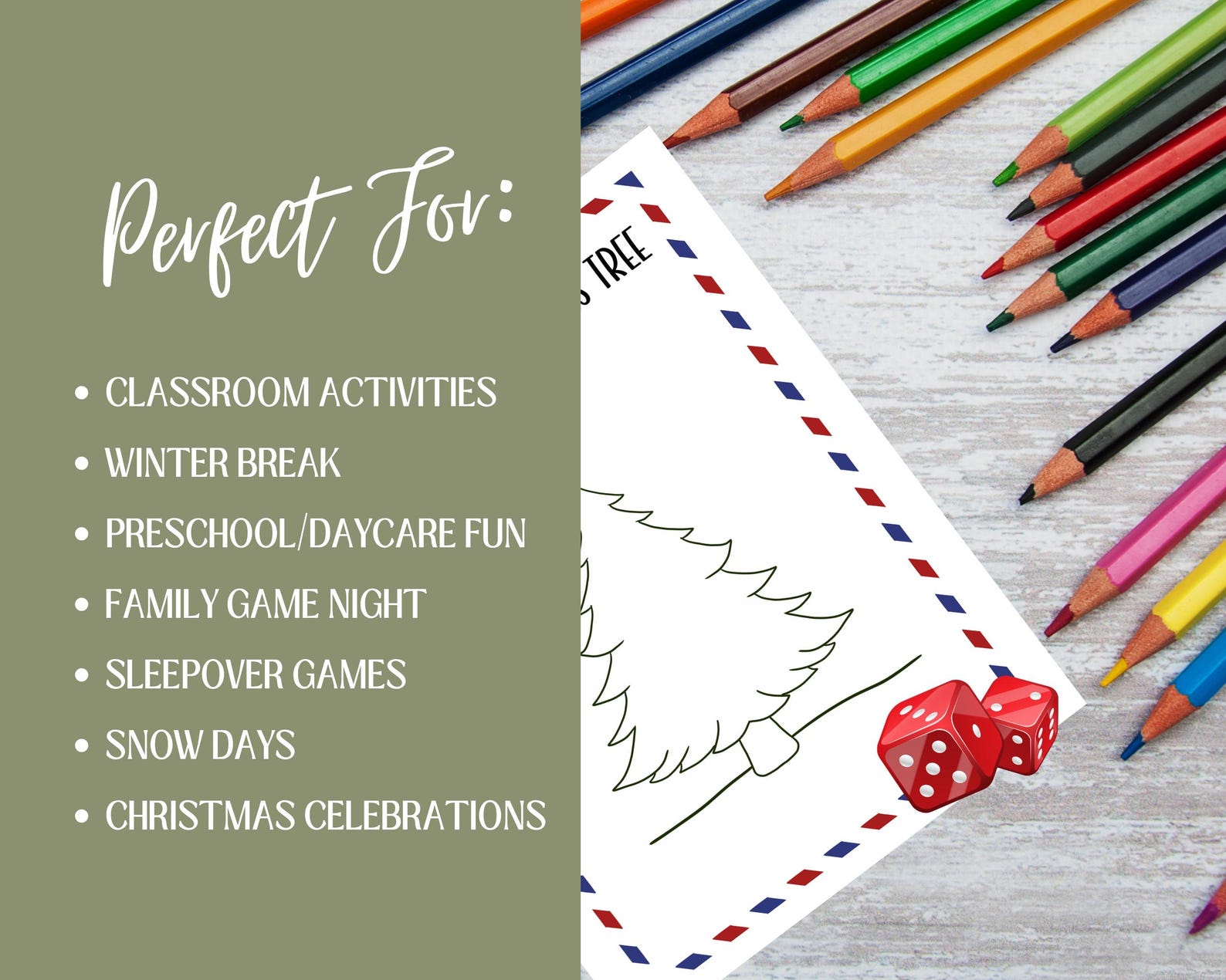 Roll-a-christmas Tree Activity | Printable Christmas Dice Game | Fun ...