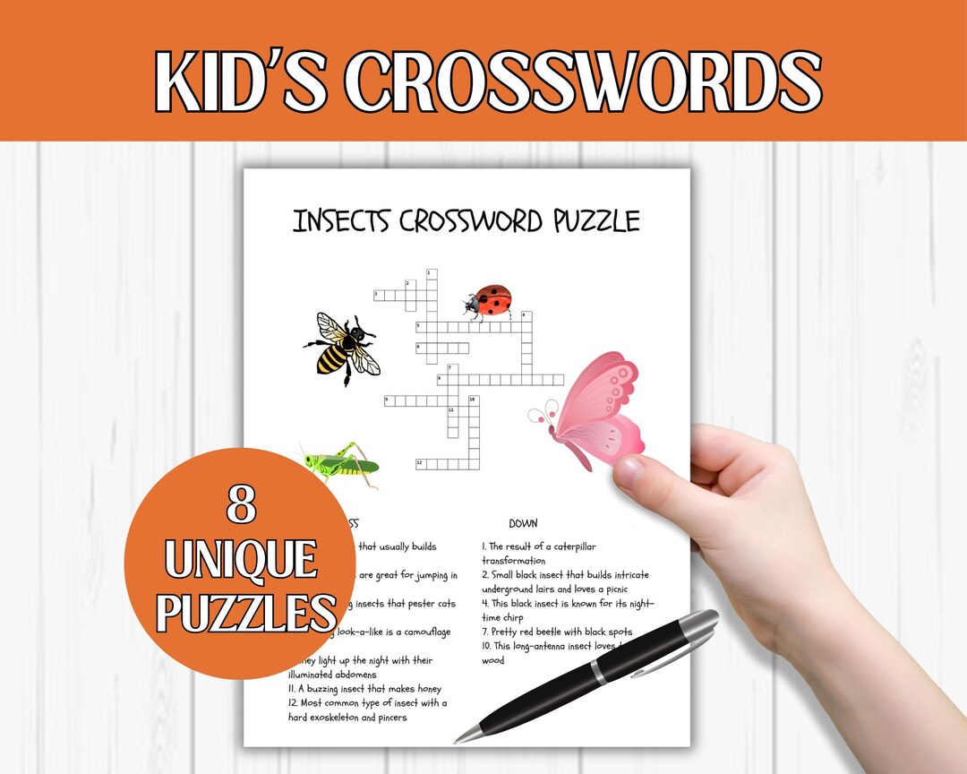 Animal Crossword Puzzle for Kids | Kids Crossword Printable | Children ...