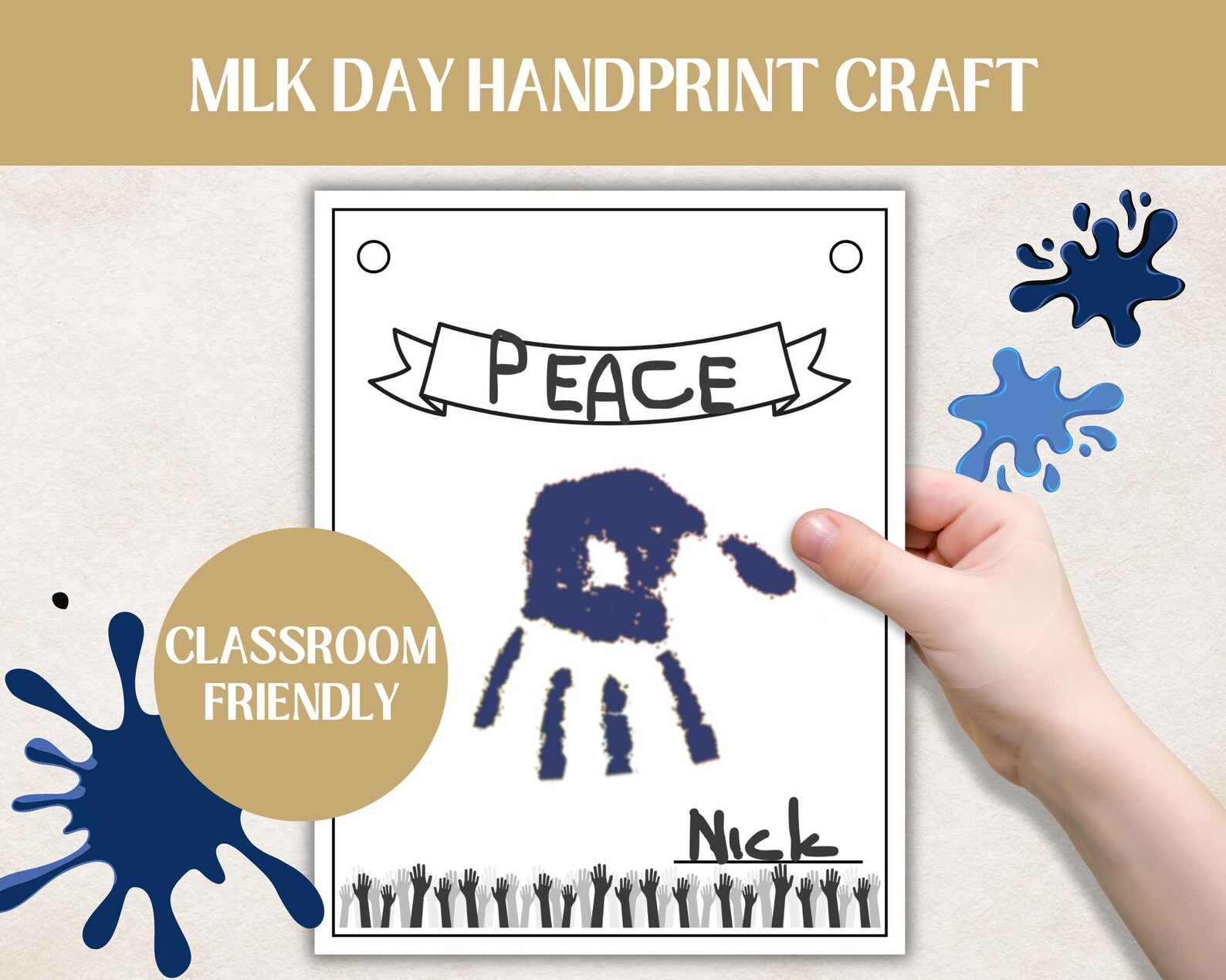 MLK Handprint Art: Black History Month Craft (digital Download) - Etsy