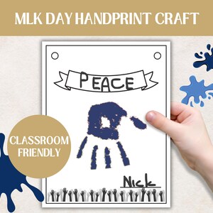 MLK Handprint Art: Black History Month Craft (digital Download) - Etsy