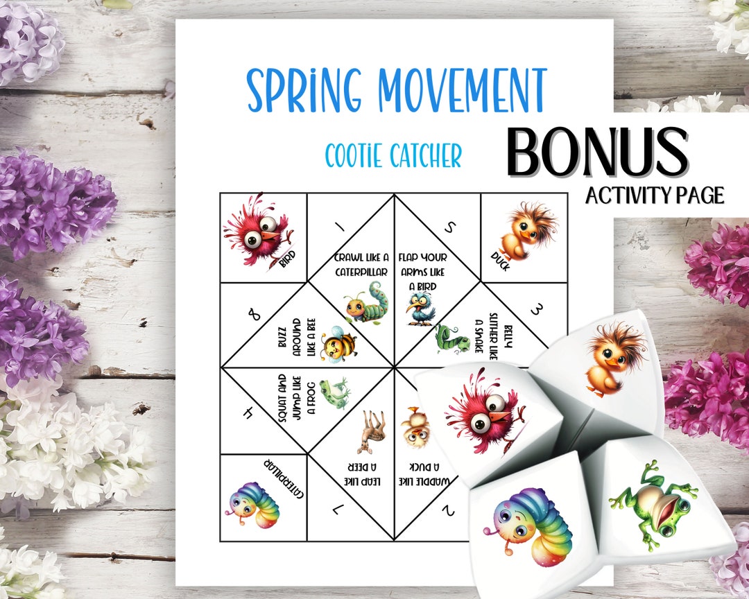 Spring Cootie Catcher: Fun Preschool Activities, Movement and ...