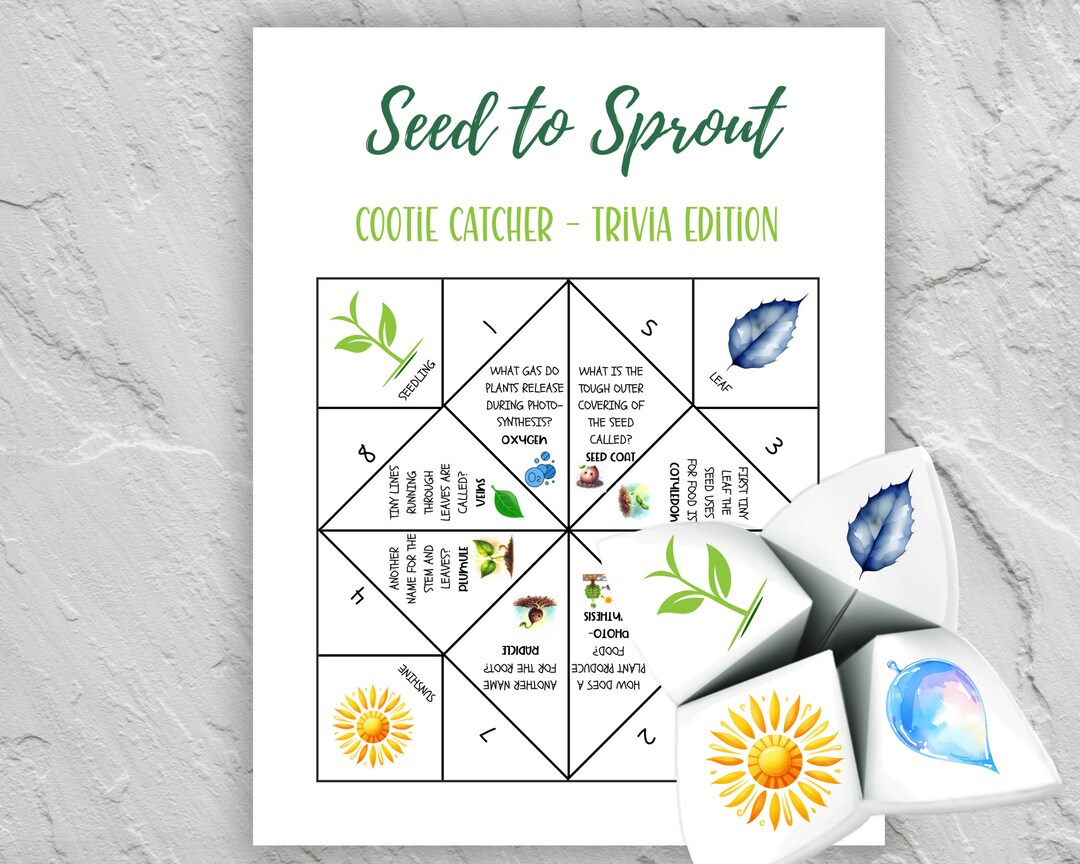 Nature Cootie Catcher, Fun Science Activity, BONUS: Plant Journal - Etsy