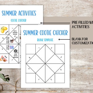 Summer Cootie Catcher: Fun Preschool Activities, Movement and ...