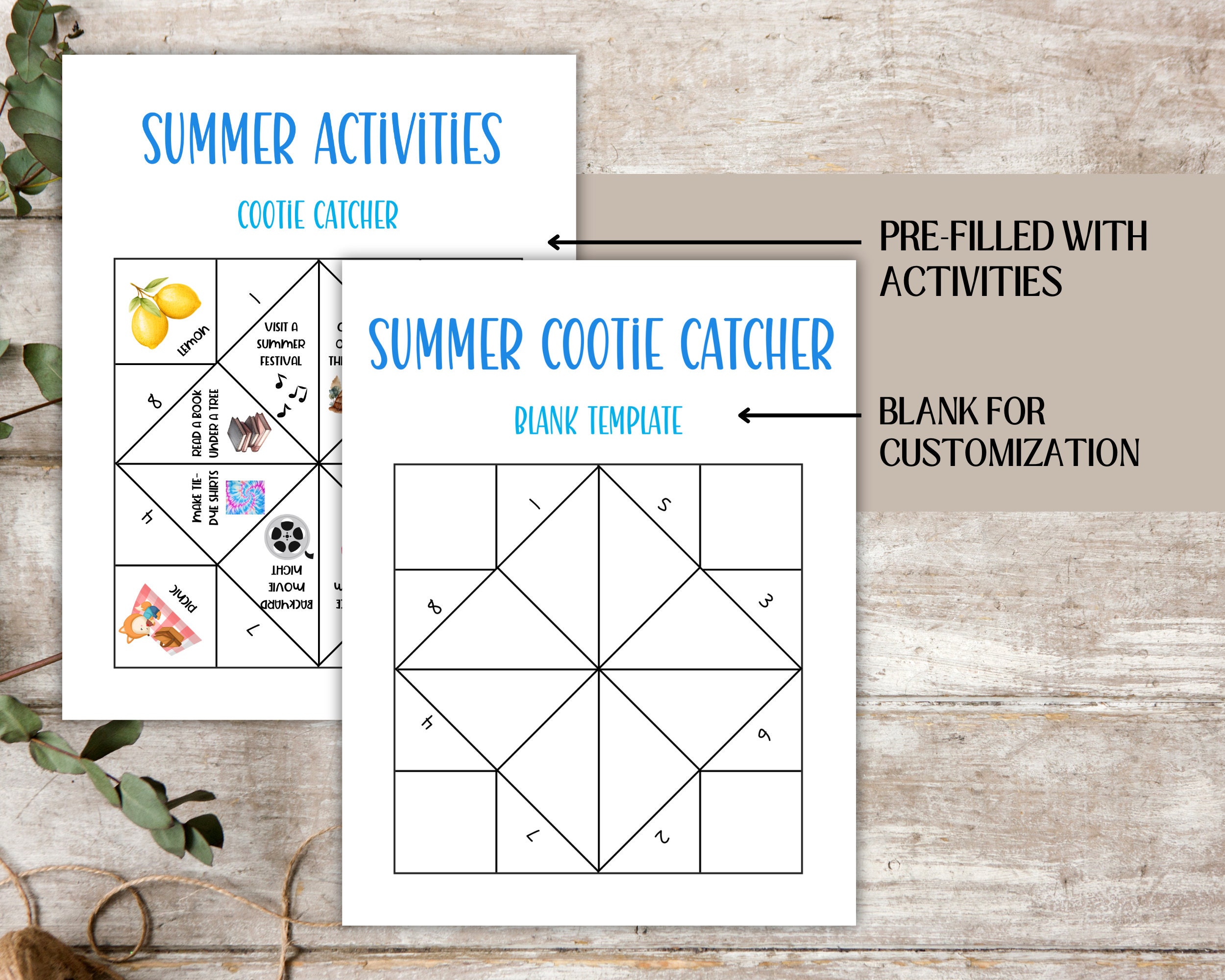 Summer Cootie Catcher: Fun Preschool Activities, Movement and ...