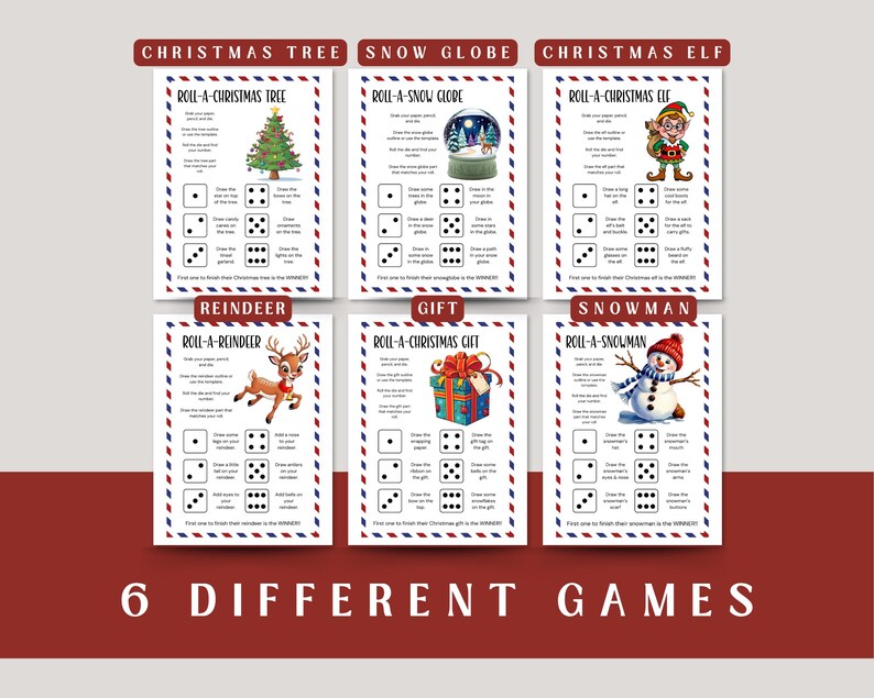 Roll-a-snowman Activity Bundle | Printable Christmas Dice Game | Fun ...