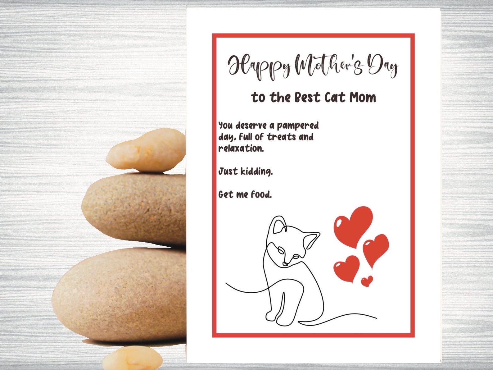 From the Cat Mother's Day Card, Printable Kitty Template for Cat Lover ...