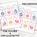 Printable Valentine's Donut Gift Tags, Teacher Appreciation, Classroom ...