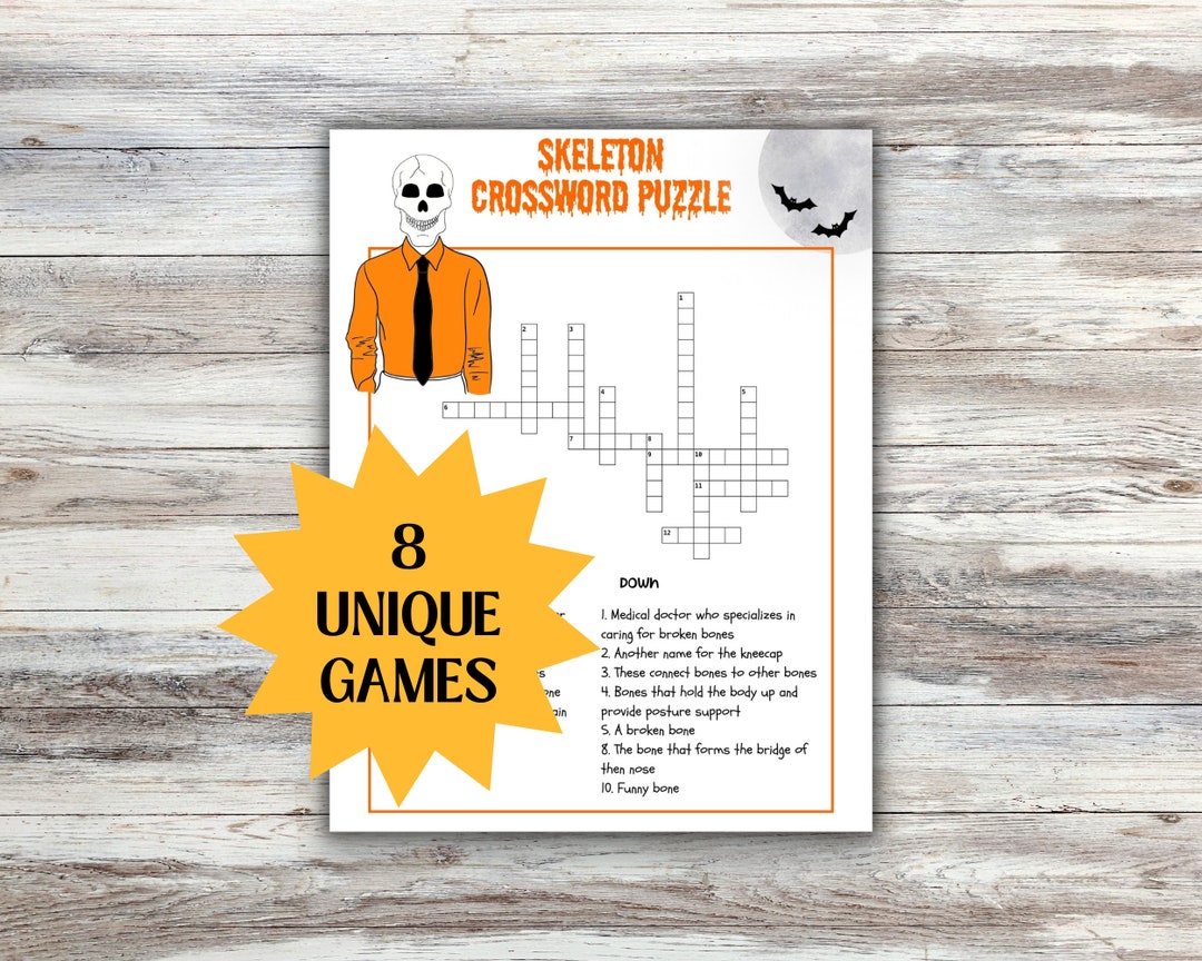 Halloween Crossword Puzzles for Kids. Children's Spooky Themed ...