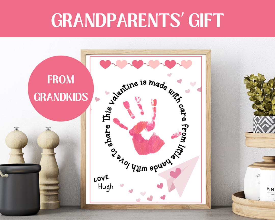 Handprint Craft for Grandparents on Valentine's Day| Handprint Art and ...