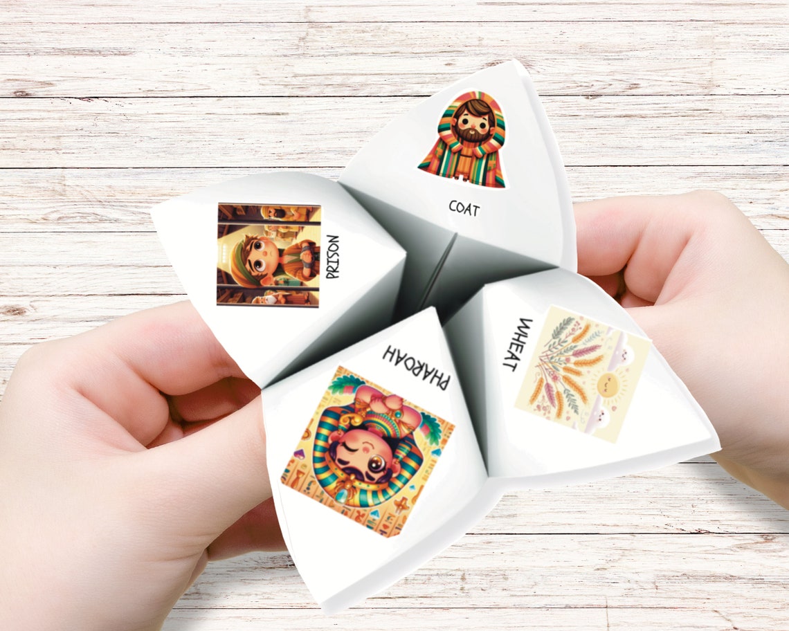 Cootie Catcher Joseph's Coat Story, Sunday School Activity, Bible ...