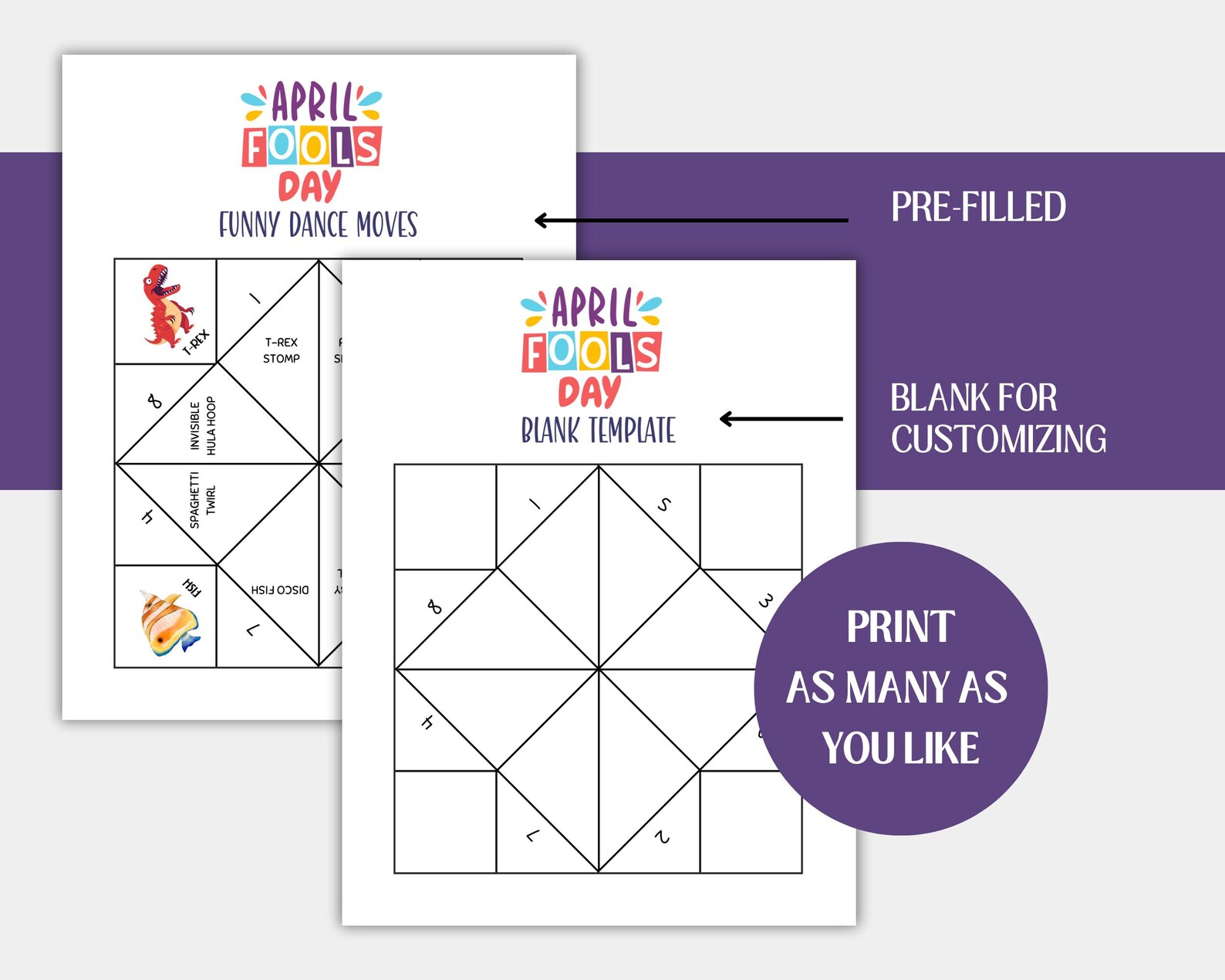 April Fools' Cootie Catchers | Fool's Day Fortune Teller Activity for ...