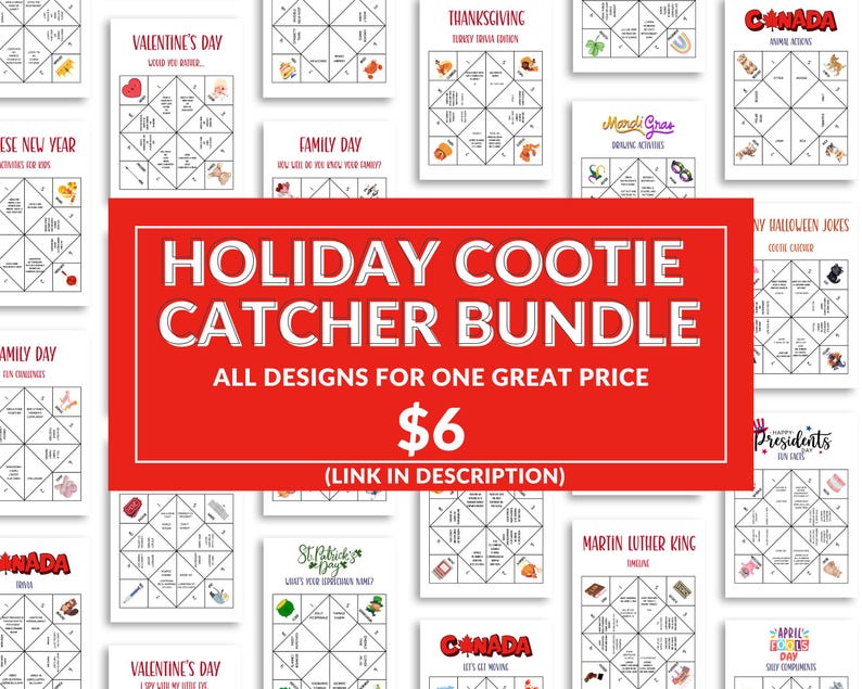Lunar New Year Cootie Catcher | Chinese Zodiac Family Game (PDF Pattern ...