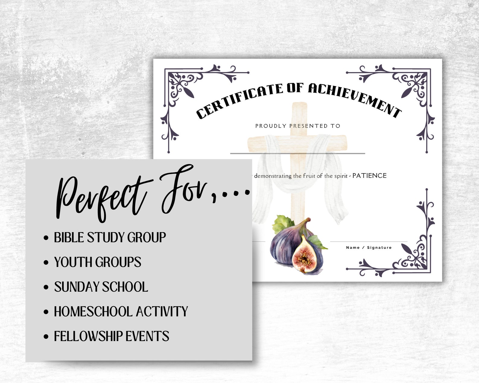 Fruits of the Spirit Certificates, Bible Study Package, Church and ...