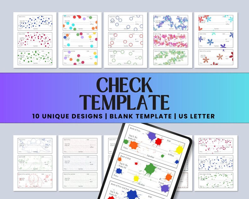 Editable Check Template for Children | Life Skills Activity | Fake Bank ...