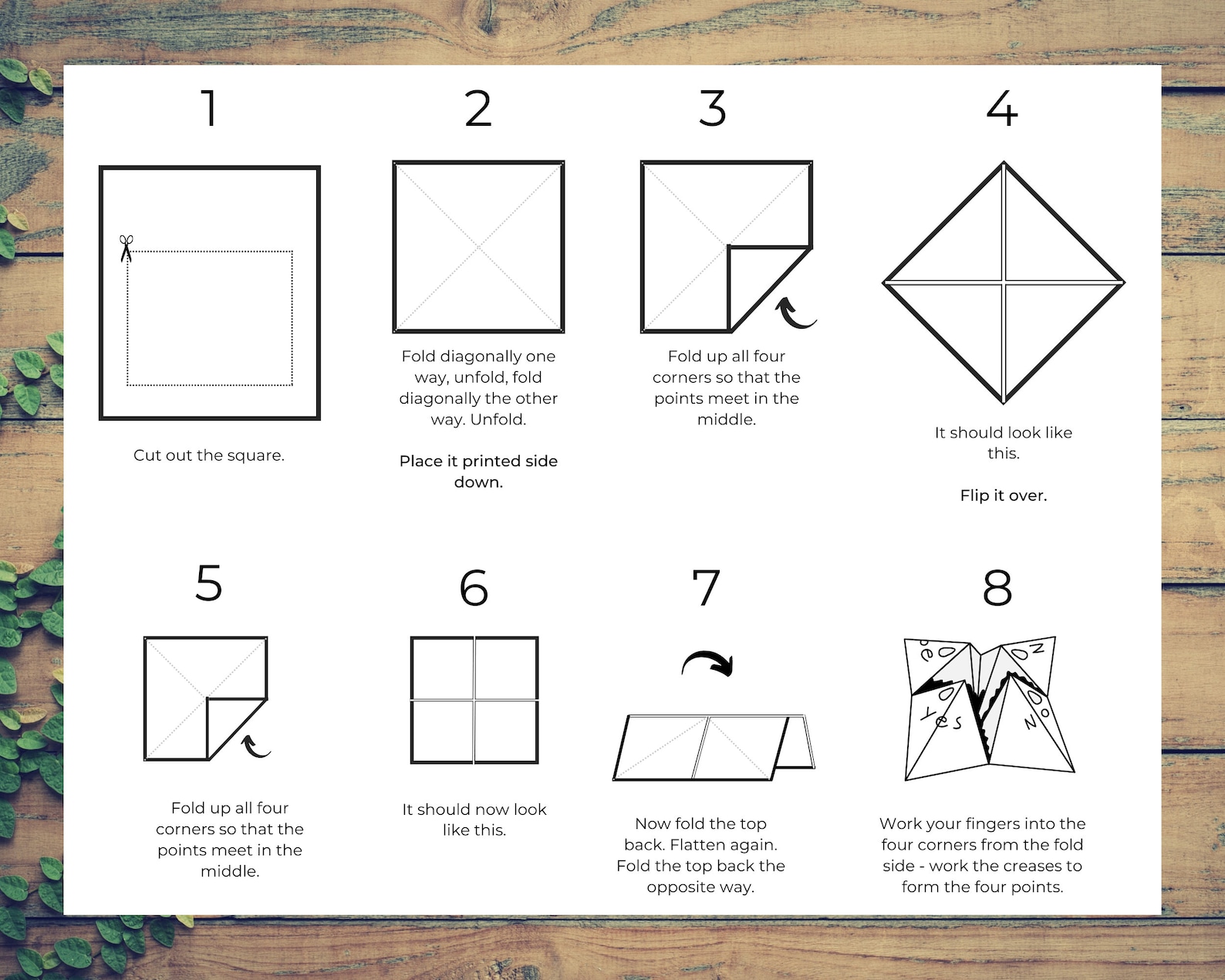 Fruits of the Spirit Cootie Catcher, Bible Craft, Sunday School ...