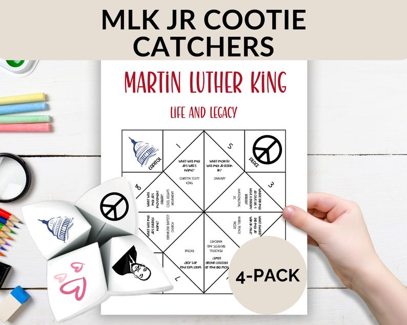 MLK Jr. Cootie Catcher | Black History Month Classroom Activity ...