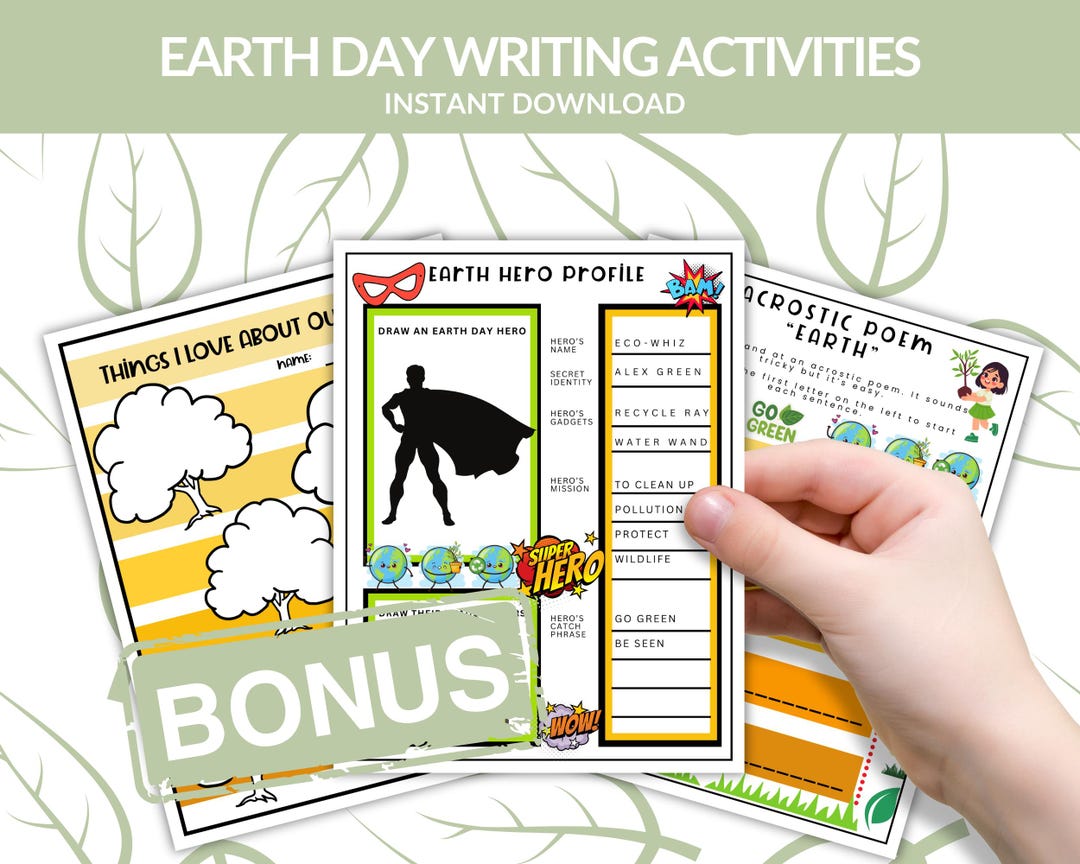 Earth Day Writing Activity | Classroom and Preschool Earth Day Activity ...