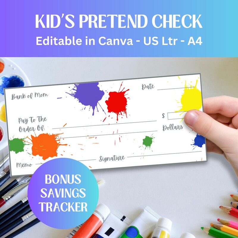Pretend Cheque - Etsy UK