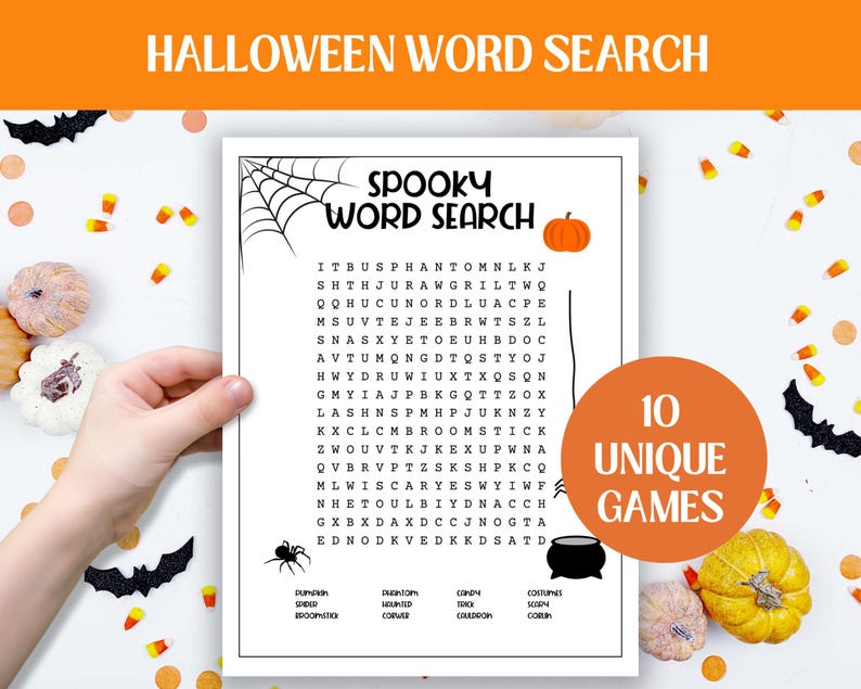 Halloween Activity Pack for Kids: Printable Games (ages 6-10) - Etsy