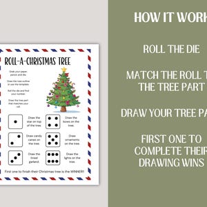 Roll-a-christmas Tree Activity | Printable Christmas Dice Game | Fun ...