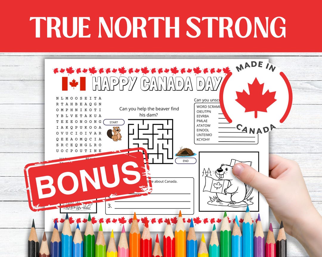 Canada Pride Activity Worksheet | Coloring Page for Kids for Canada Day ...