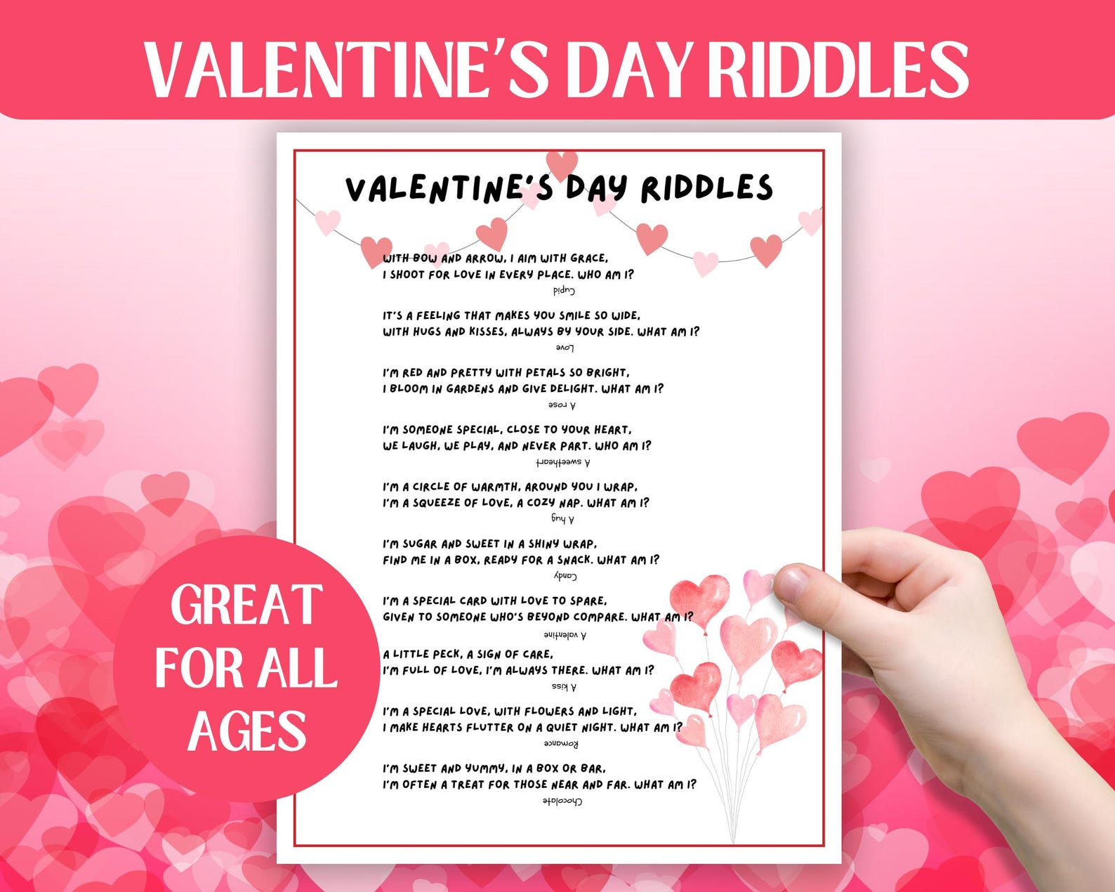 Valentine's Day Jokes and Riddles | Valentine's Activity for All Ages ...