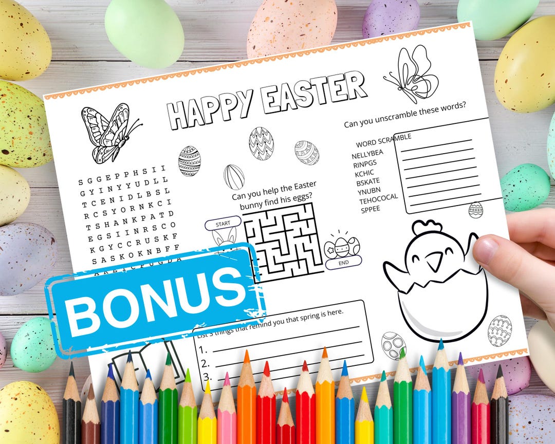 Printable Easter Activity Page | Kids Coloring Page for Easter ...