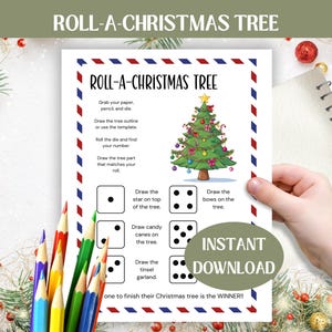 Roll-a-christmas Tree Dice Game: Fun Holiday Activity (printable) - Etsy