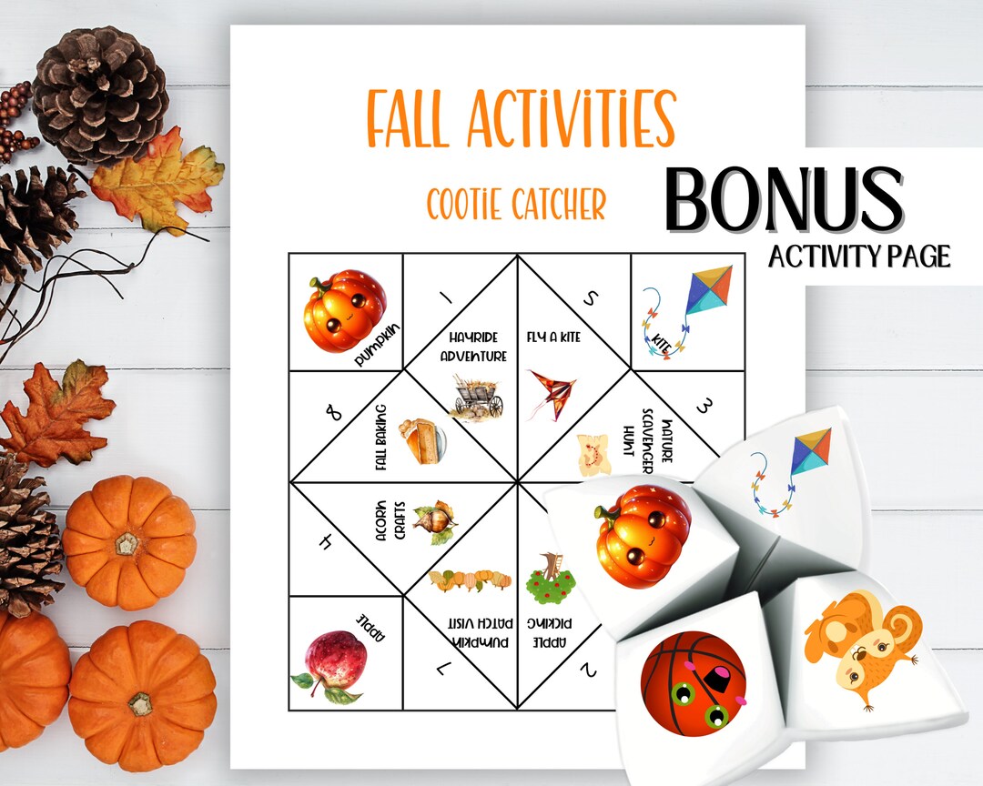 Fall Cootie Catcher: Fun Preschool Activities, Movement and Activities ...