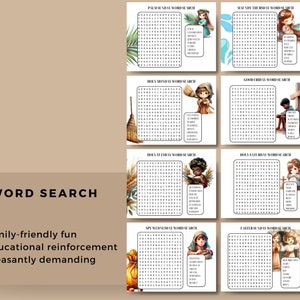 Holy Week Word Search Puzzles, Bible Study Activity, Sunday School ...