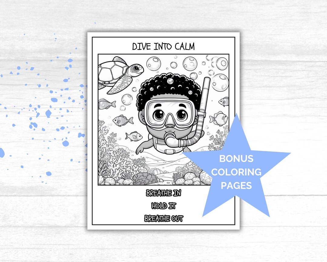 Back-to-school Calming Coloring Pages, Stress Relief for Kids Activity ...