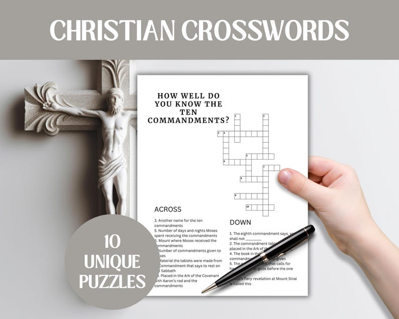 Christian Crossword Puzzles for Kids and Adults | Sunday School ...