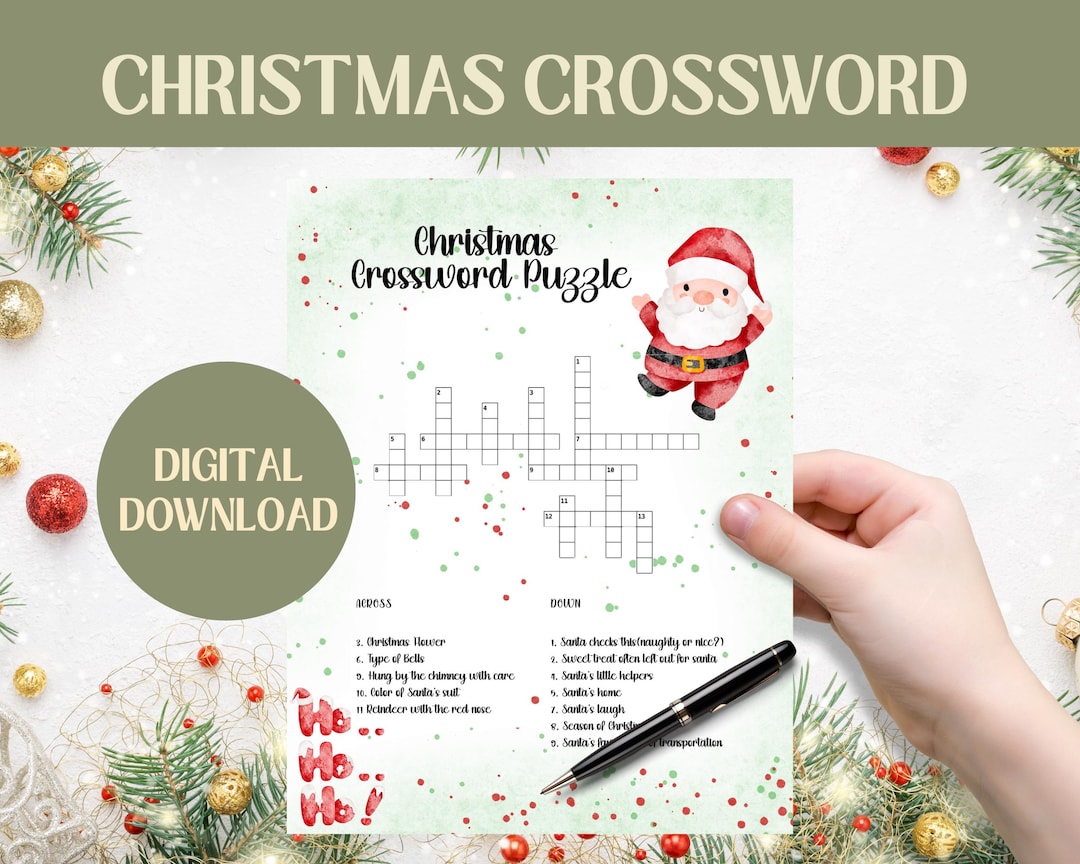 Christmas Crossword Puzzle for Children | Kids Christmas Activity ...