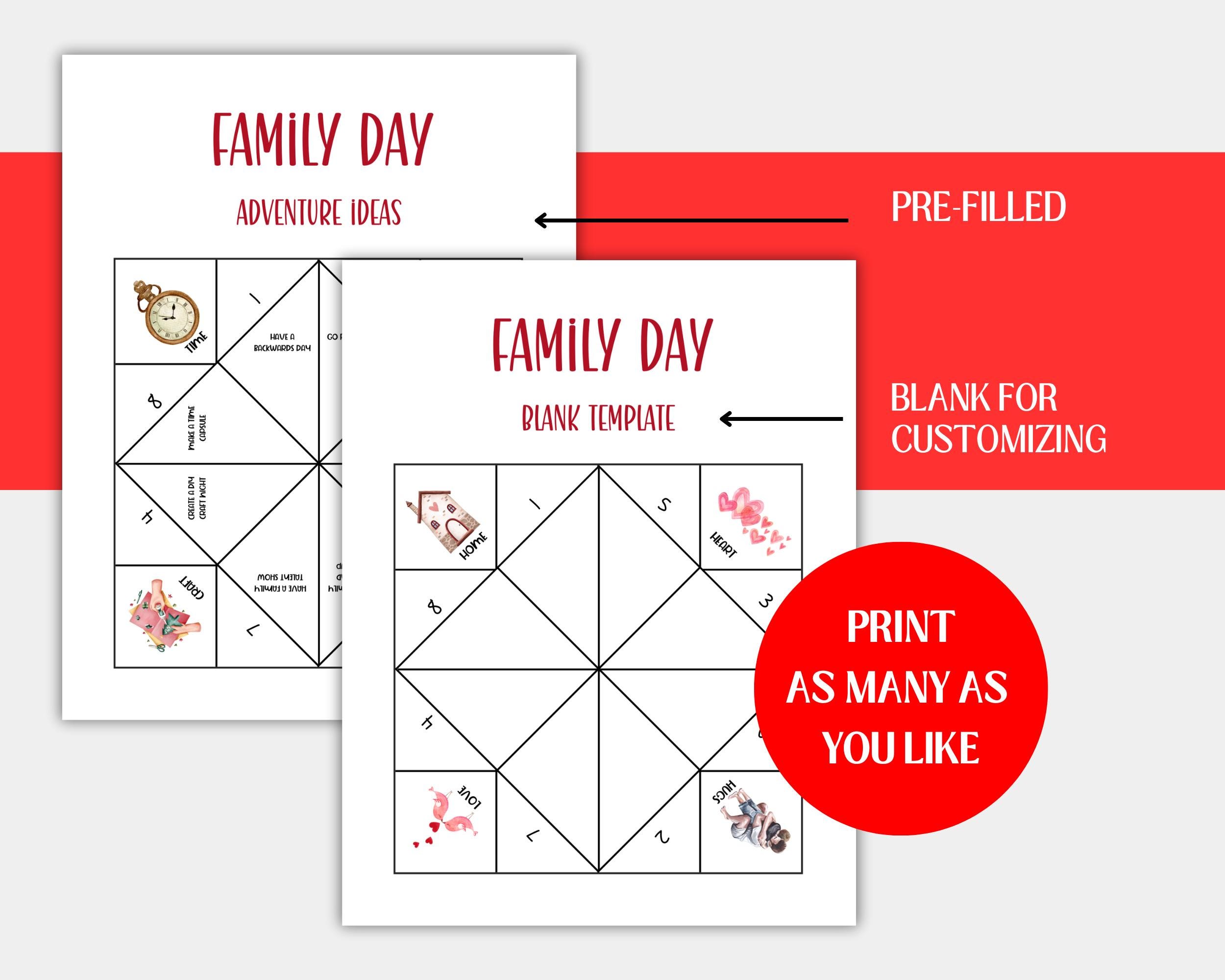 Family Day Cootie Catchers | Fortune Teller Activity for Kids | Family ...